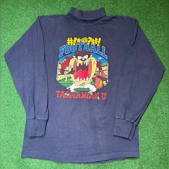 Warner Bros. | Shirts | Vintage 9s Taz U Football College Ncaa Mens ...